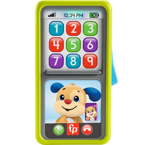 Fisher-Price Laugh & Learn Musical Toy Phone 2-in-1 Slide to Learn ...